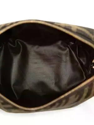 Fendi Sarah Coleman Small Zucca Canvas Vertigo Cosmetic Pouch