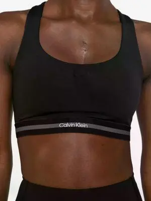 Calvin Klein Logo-tape Racerback Sports Bra