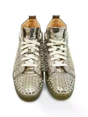 CHRISTIAN LOUBOUTIN Louis Spikes Sneakers - Silver