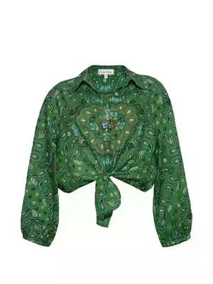 Cara Cara Rumson Bandana-print Shirt - Green