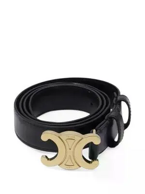 Celine Triomphe Buckle Belt - Black