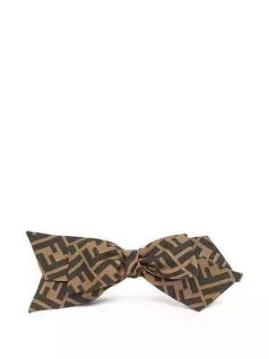 Fendi Ff-logo Hair Clip - Brown
