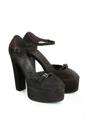 CHANTAL Buckle-detail Platform Pumps - Brown