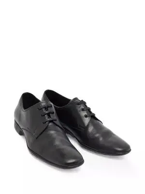 Prada Lace-up Leather Derby Shoes - Black