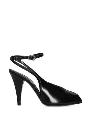 CHANTAL Buckle-fastening Peep-toe Pumps - Black