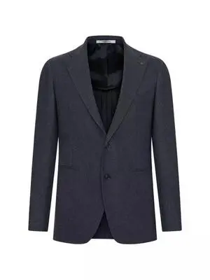 Tagliatore Textured Single-breasted Blazer - Grey