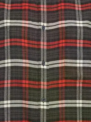Balenciaga 2017 Plaid Cotton Oversized Shirt - Grey