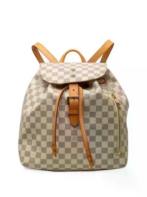 LOUIS VUITTON Damier Azur Sperone Backpack - White