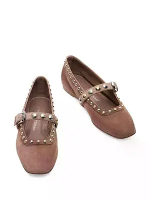 STUART WEITZMAN Perry Stud-embellished Ballet Flats