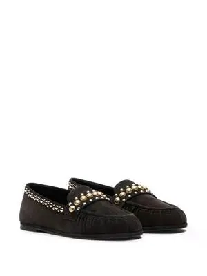 STUART WEITZMAN Perry Stud-embellished Loafers