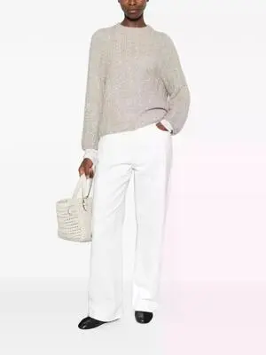 PANICALE Sequin-embellished Ribbed-knit Sweater