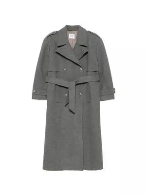 LE SULLY STUDIO Double-breasted Belted Coat - Grey