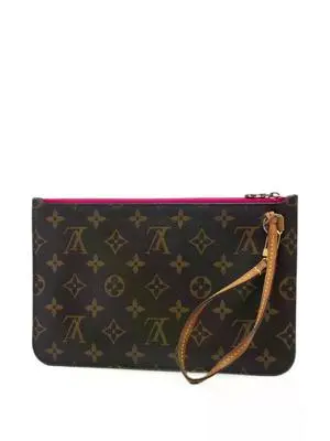 LOUIS VUITTON 2015 Monogram Neverfull Mm Pouch - Brown
