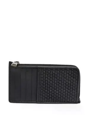 Ermenegildo Zegna Pellettessuta Zip Card Case - Black
