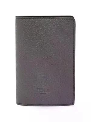 Fendi Logo Passport Holder - Grey
