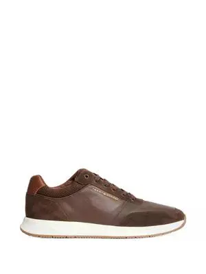 Tommy Hilfiger Panelled-leather Sneakers - Brown
