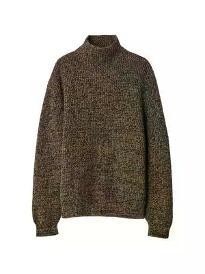 LEMAIRE High-neck Sweater In Yak Alpaca - Brown