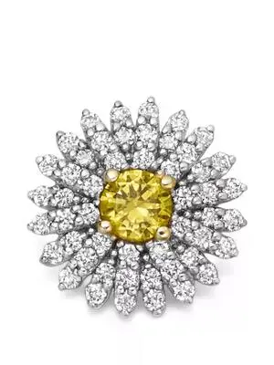 Loquet Diamond And Sapphire Daisy Charm - Silver