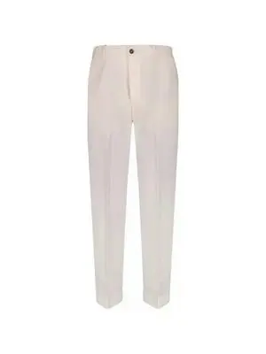 DELL'OGLIO Louis Button-flap Pocket Trousers - Neutrals