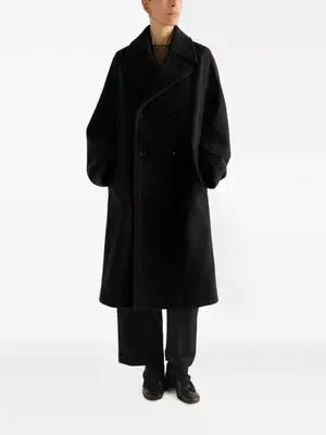 LEMAIRE Double-breasted Coat In Felted Wool And Alpaca Blend