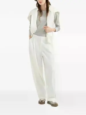 Brunello Cucinelli Cotton Smooth French-terry Pleated Track Trousers