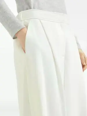 Brunello Cucinelli Cotton Smooth French-terry Pleated Track Trousers