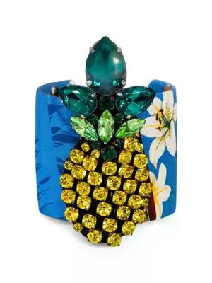 Stella Jean Crystal-embellished Pineapple Cuff Bracelet
