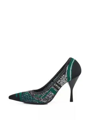 Prada Stretch-knit Heeled Pumps - Green