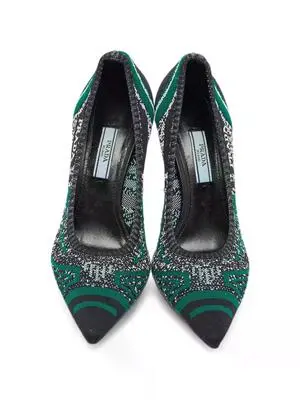 Prada Stretch-knit Heeled Pumps