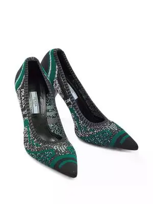 Prada Stretch-knit Heeled Pumps