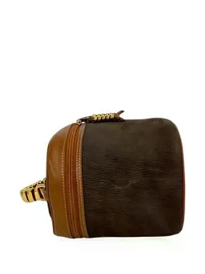 Loewe 1990-2000 Leather Velazquez Twist Vanity Bag Satchel