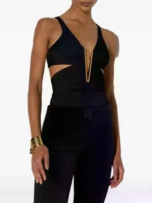Elisabetta Franchi Draped Cut-out Bodysuit