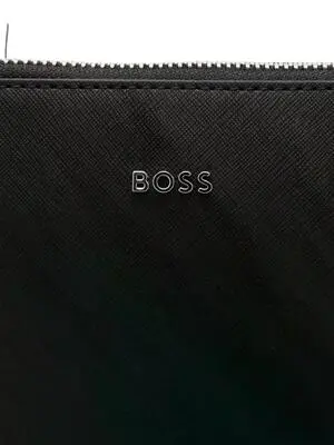 BOSS Logo-plaque Saffiano-effect Shoulder Bag