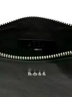 BOSS Logo-plaque Saffiano-effect Shoulder Bag