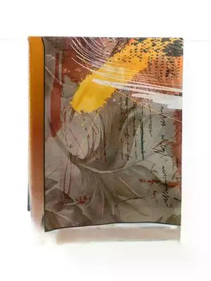 D'ANIELLO Abstract-print Frayed-edge Scarf - Neutrals