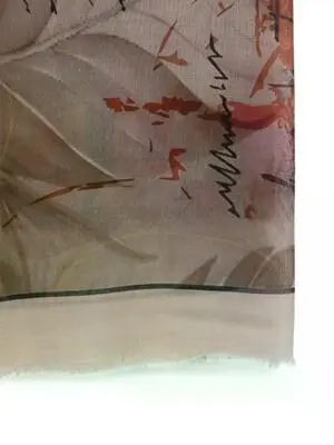 D'ANIELLO Abstract-print Frayed-edge Scarf