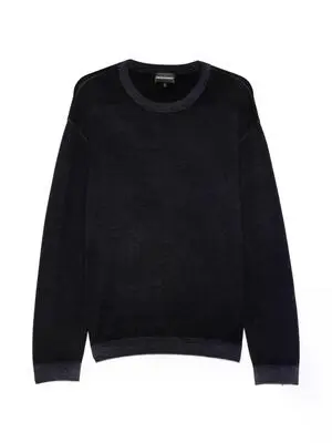 Emporio Armani Crew-neck Virgin-wool Sweater - Blue
