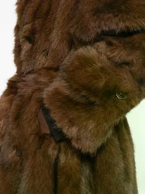 B&B COUTURE Farrah Faux-fur Belted Coat
