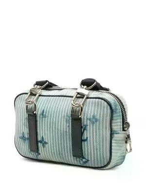 LOUIS VUITTON Monogram Denim Watercolor Hickory Stripes Pouch Crossbody Bag - Blue