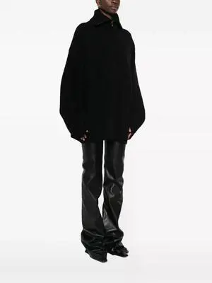 THE FRANKIE SHOP Ribbed-knit Zip-up Cardigan