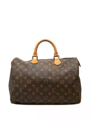 LOUIS VUITTON Monogram Speedy 35 Boston Bag - Brown