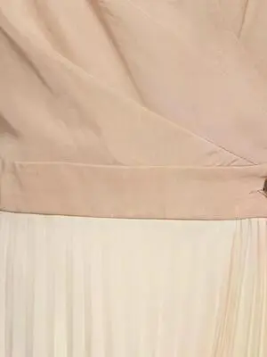 Sandro Plissé Wrap Midi Dress