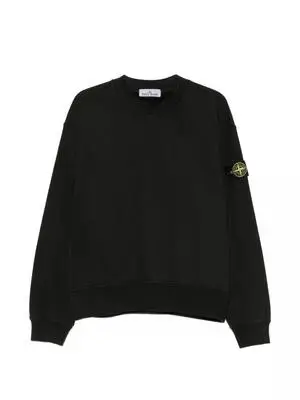 Stone Island Compass Patch Sweatshirt - Black