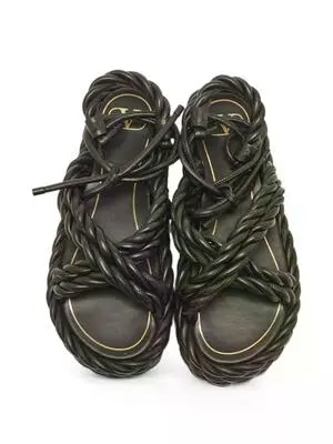 Valentino Garavani The Rope Braided Platform Sandals