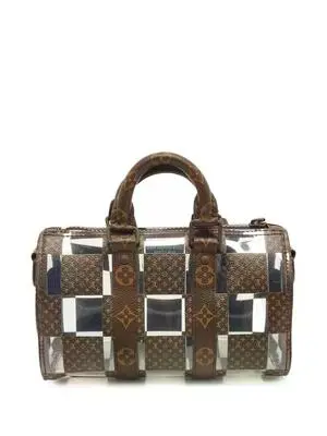 LOUIS VUITTON Monogram Chess Keepall Bandoulière 25 Tote Bag - Brown