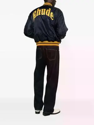 Rhude Logo-patch Striped-trim Jacket
