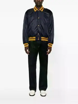 Rhude Logo-patch Striped-trim Jacket