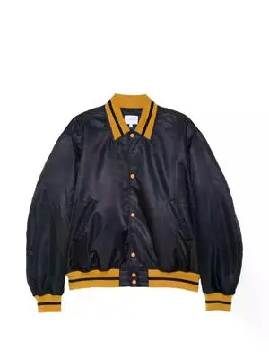 Rhude Striped Trim Logo Patch Bomber Jacket