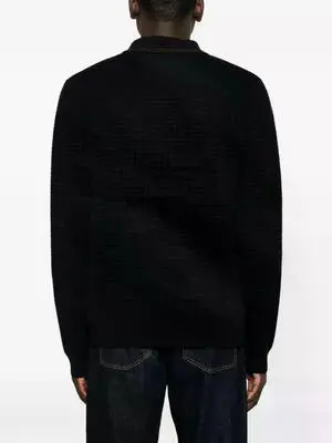 Casablanca Waffle-knit Zip-up Sweater