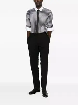 TOM FORD Long-sleeve Striped Shirt - Black